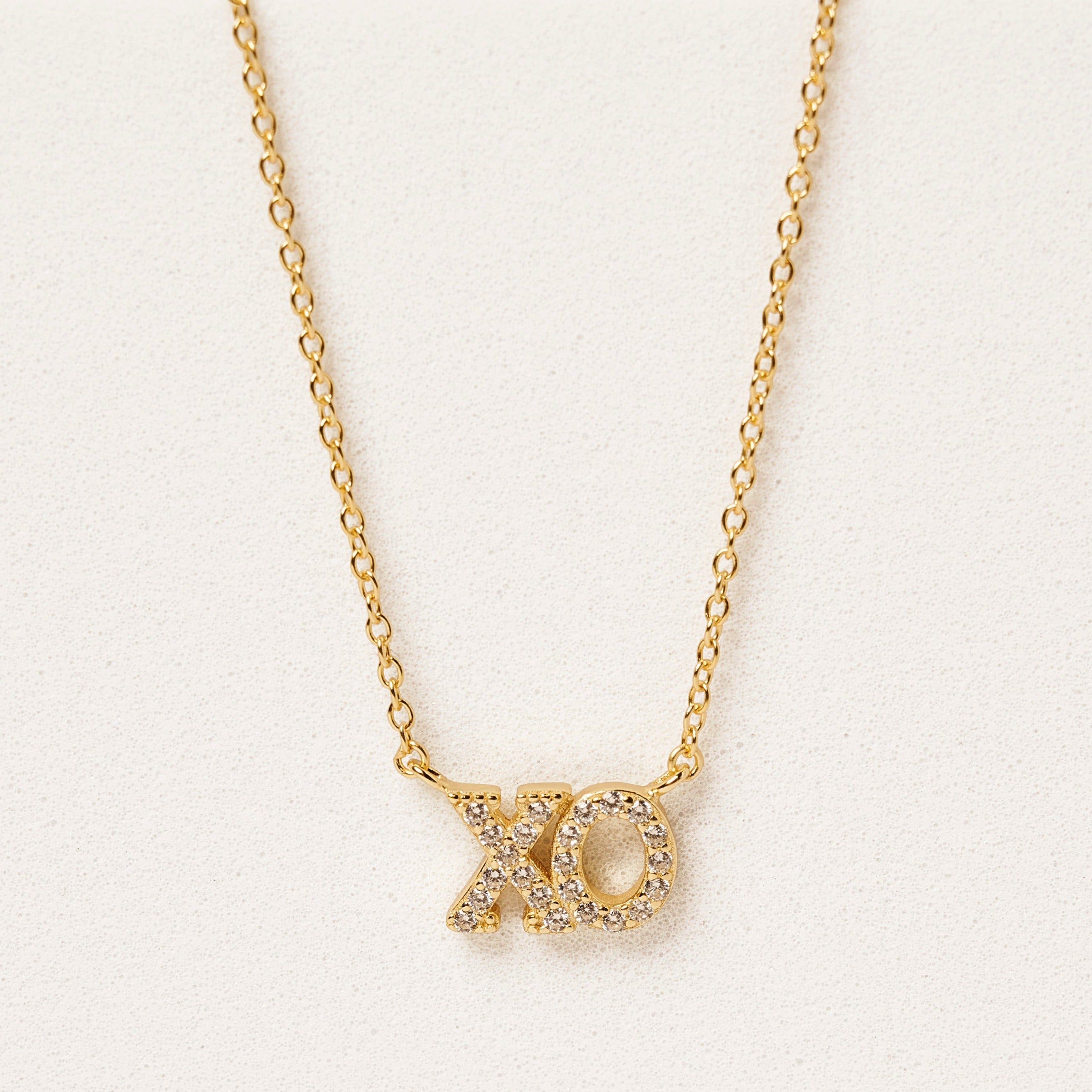 Gold XO Gemstone Necklace – Arabella Jewelry